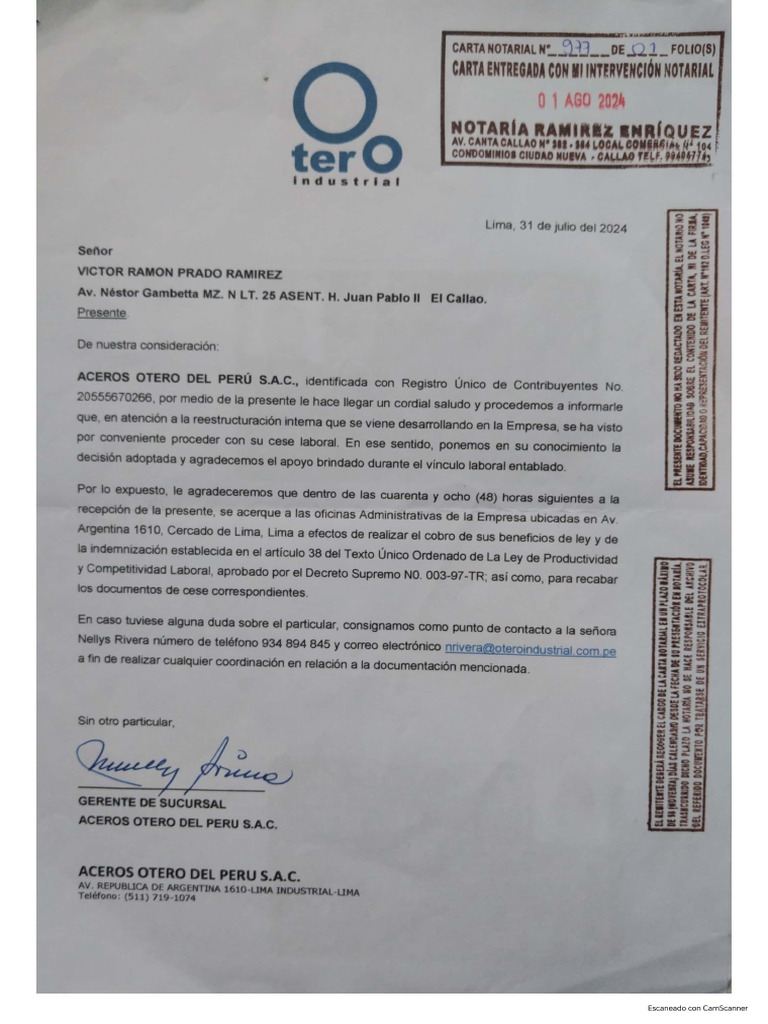 Cese Laboral y Liquidacion | PDF