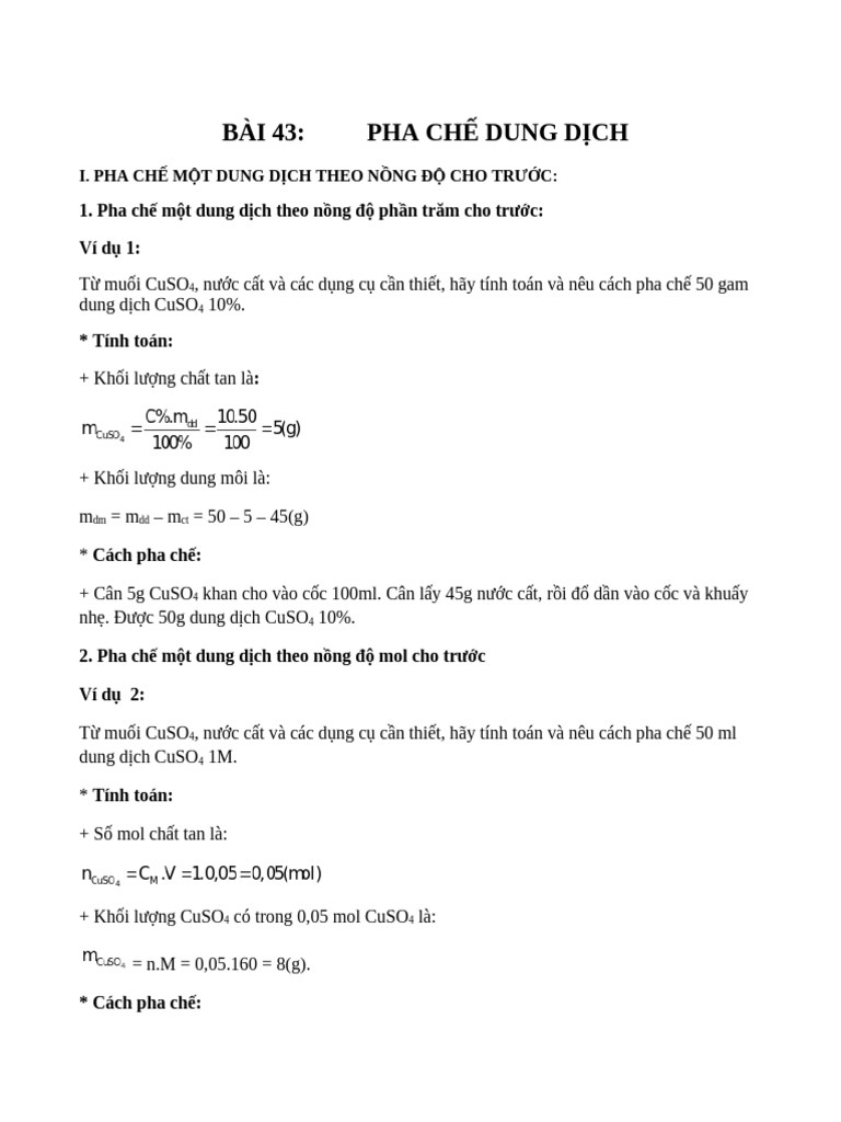 Bai 43 Pha Che Dung Dich | PDF
