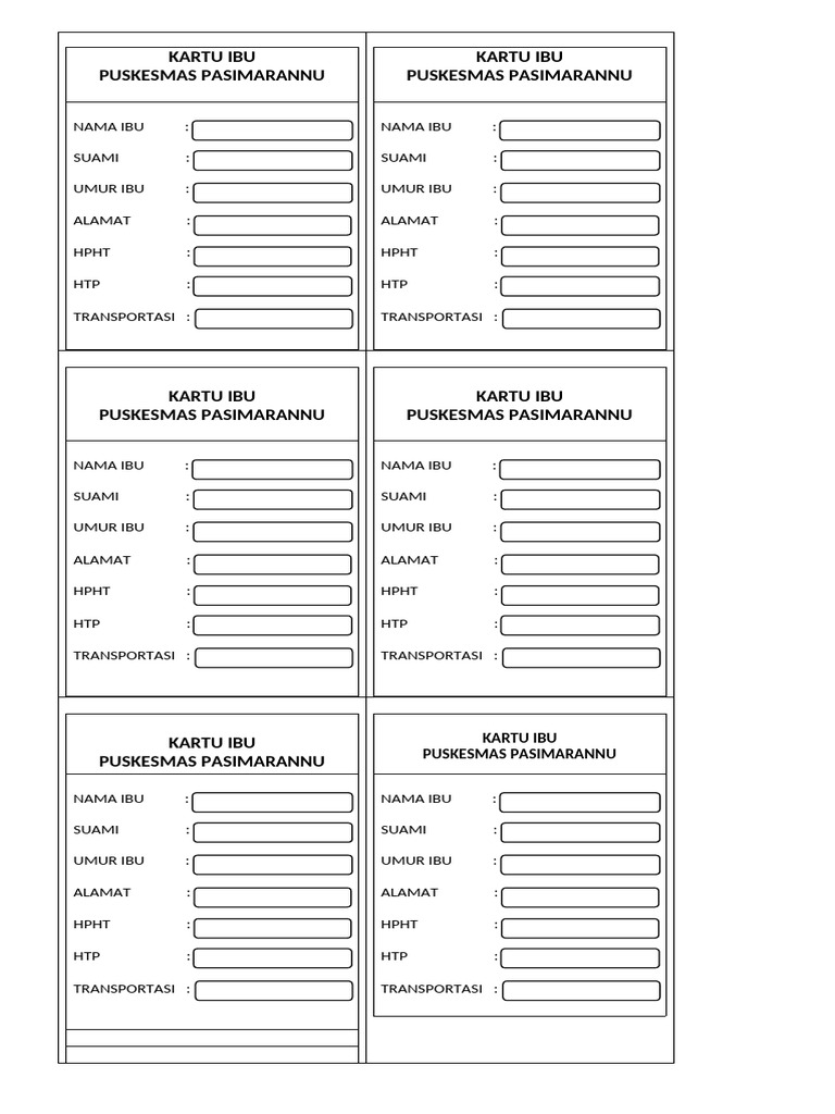 Kartu Ibu | PDF