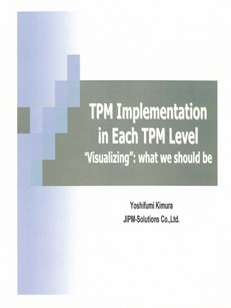 TPM Implementation in Each TPM Level Complete | PDF
