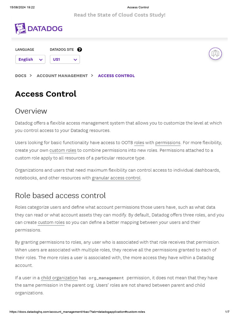 Access Control - Custom - Roles | PDF