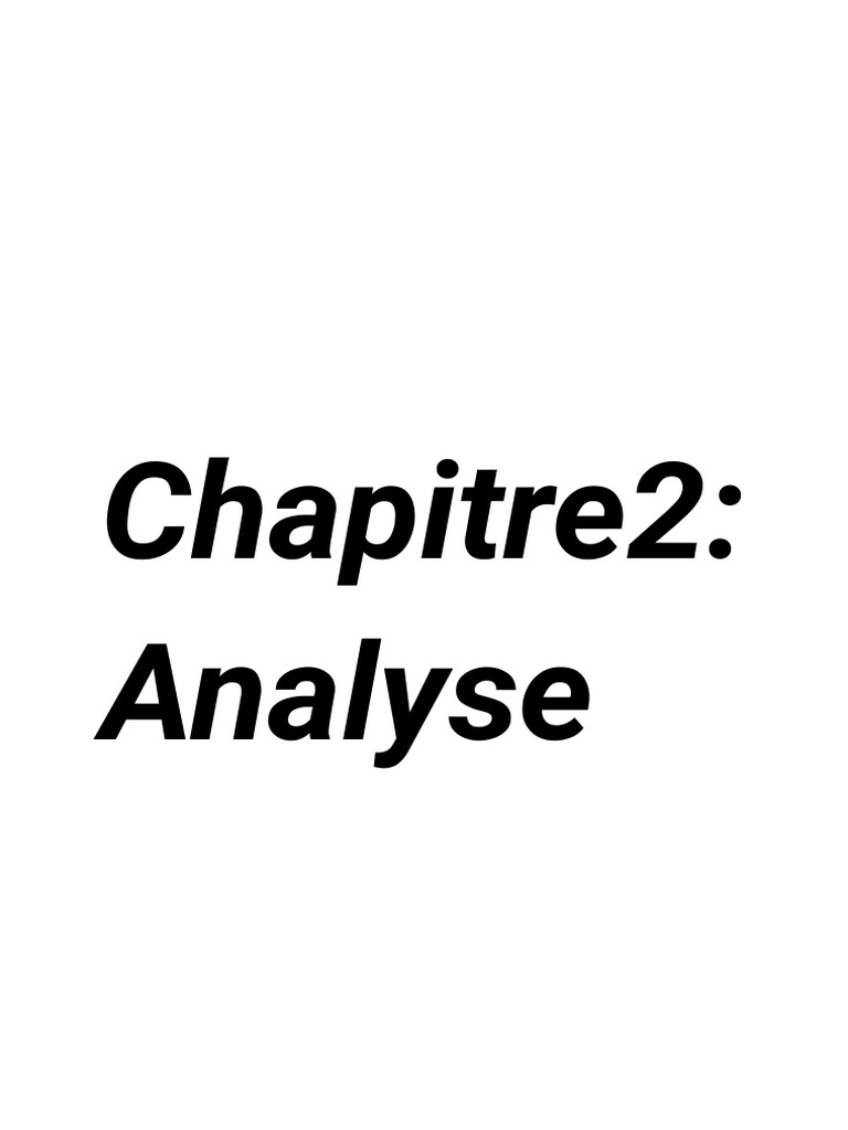 Chap2 Analyse | PDF