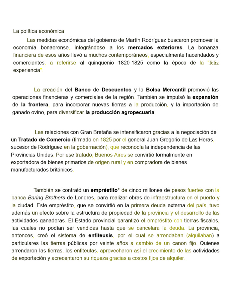La Política Económica y Las Reformas Rivadavianas | PDF | Buenos Aires ...