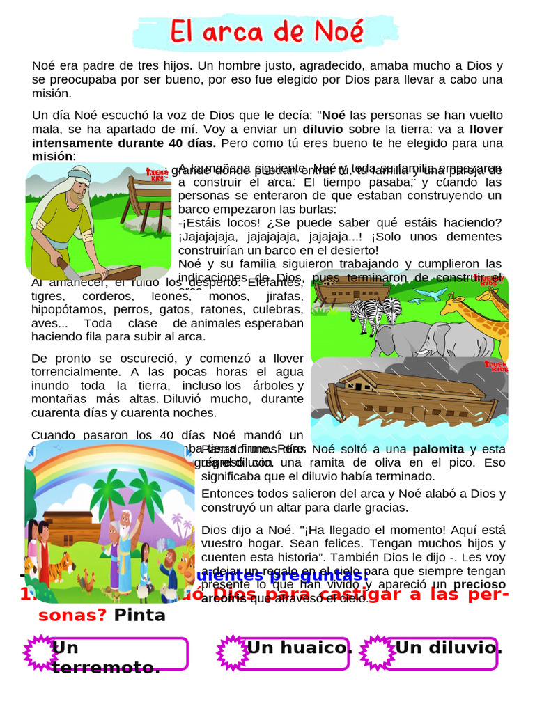 Ficha El Arca de No Maestra Janet | PDF