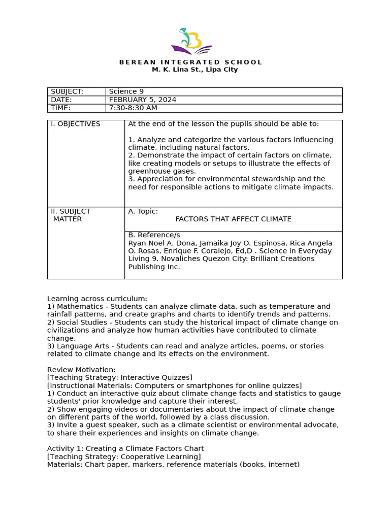 2.1 FACTORS THAT AFFECT CLIMATE | PDF