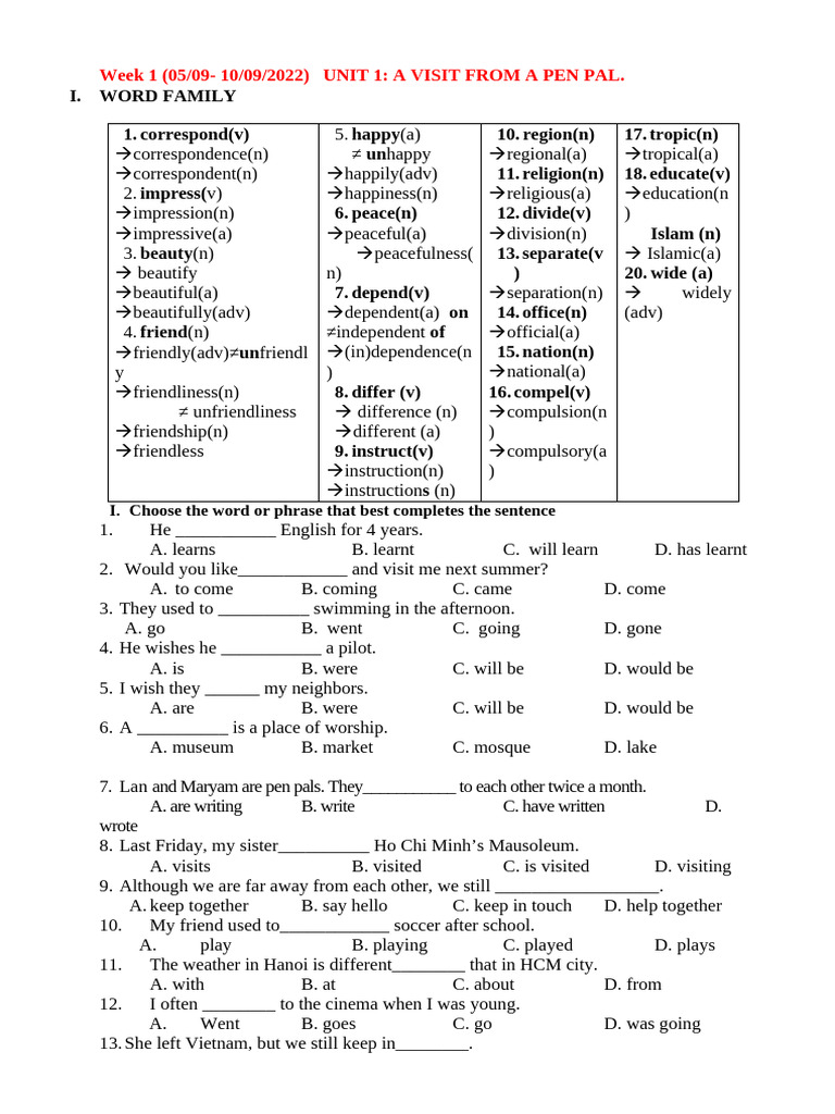 KHGD BUỔI 2 ANH 9 TUẦN 1-15 | PDF