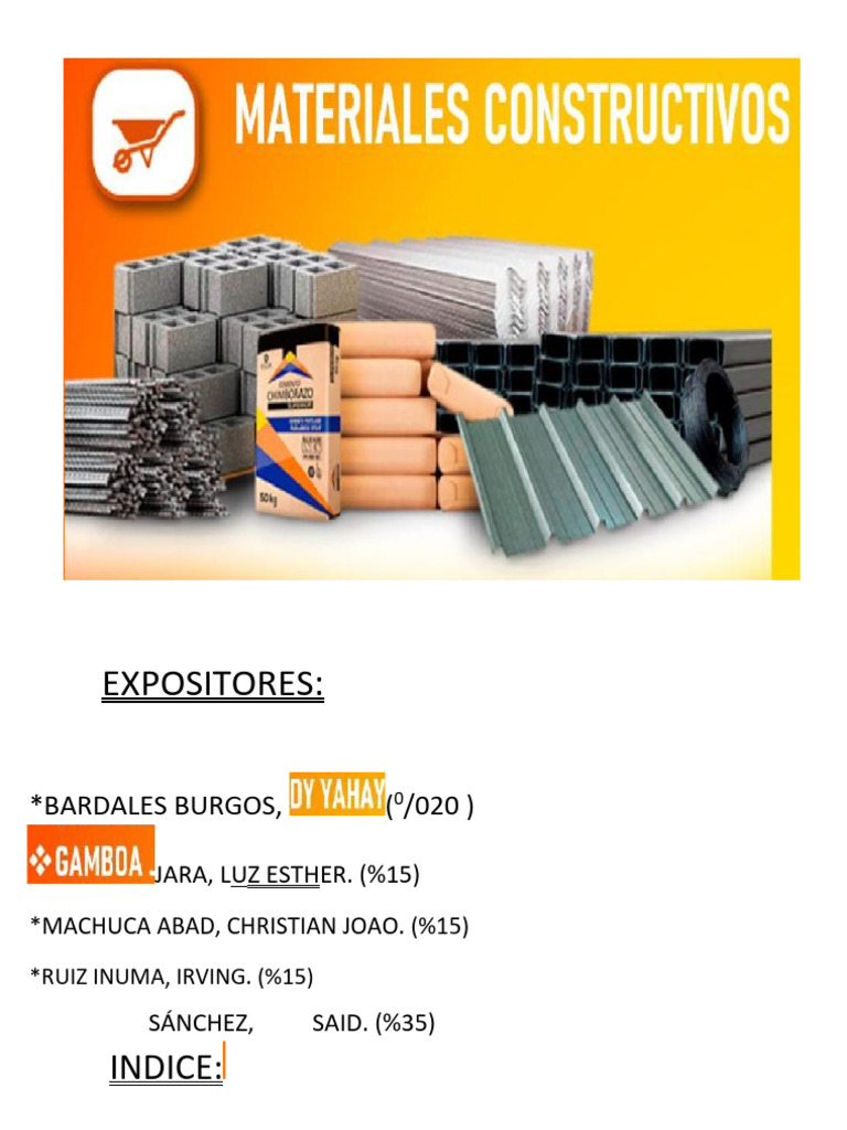 Trabajo Materiales Constructivos (Grupo 04) | PDF