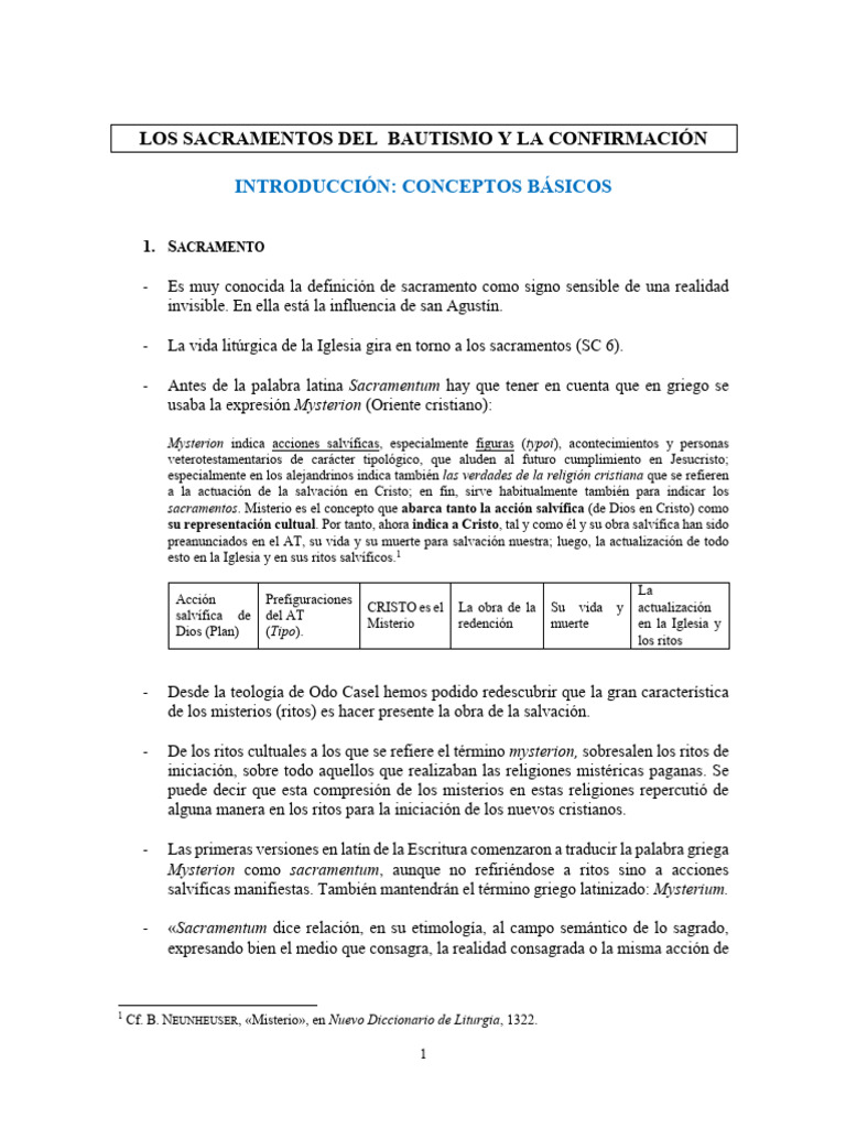 Introducción y Conceptos Básicos BAUTISMO Y CONFIRMACIÓN 2023 | PDF