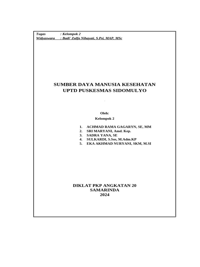 Prioritas Masalah KLP 2 | PDF