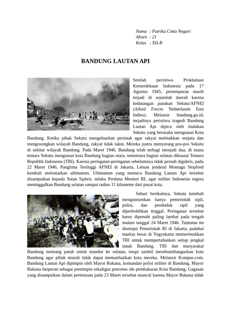 Bandung Lautan API | PDF