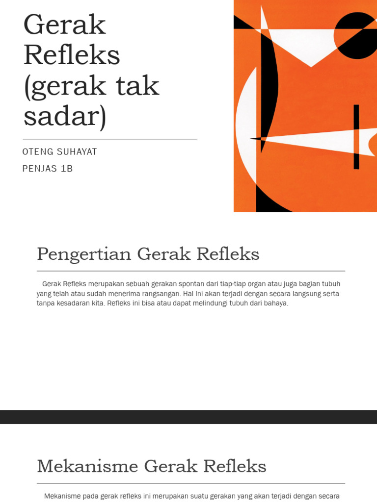 Gerak Refleks (Gerak Tak Sadar) | PDF