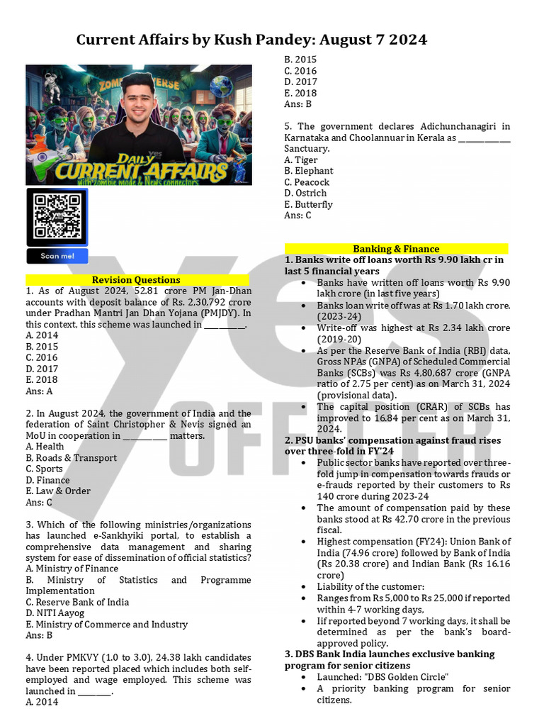 7th August 2024 Printable PDF | PDF