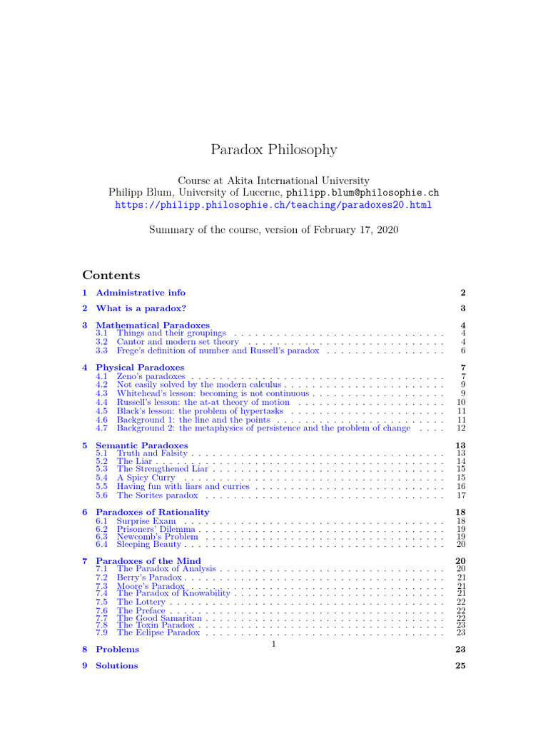 Paradoxes | PDF