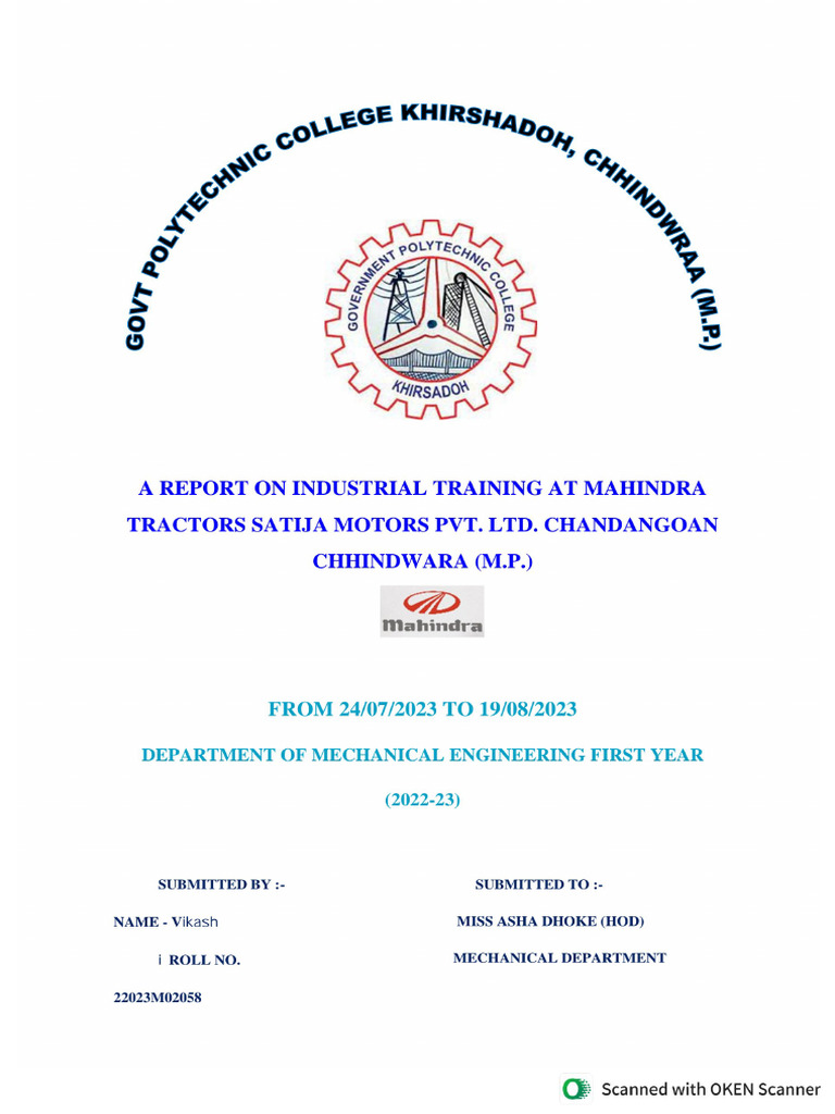 Tractor Project | PDF