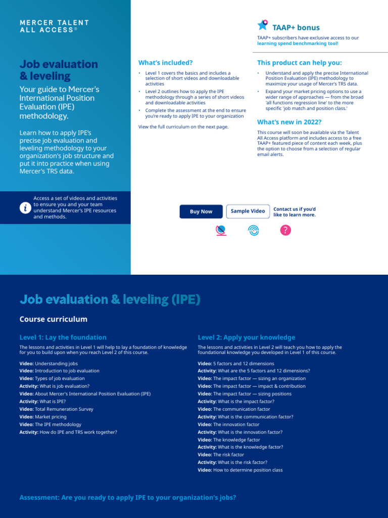 SG 2022 HR Academy Ipe Methodology 2022 | PDF