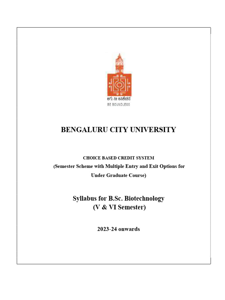 5th 6th Sem Biotechnology Syllabus PDF