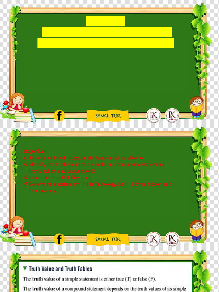 Truth Table For Conjunction & Disjunction - 0 | PDF