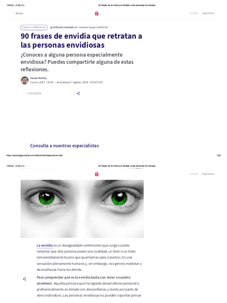 90 Frases De Envidia Que Retratan A Las Personas Envidiosas Pdf