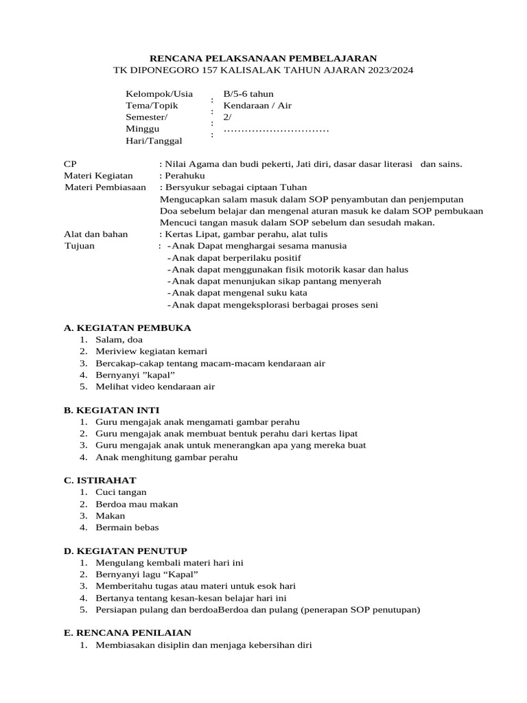 Modul Ajar Kendaraan (Air Dan Udara) | PDF