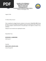 Justification Letter Biometric March 2018 | PDF