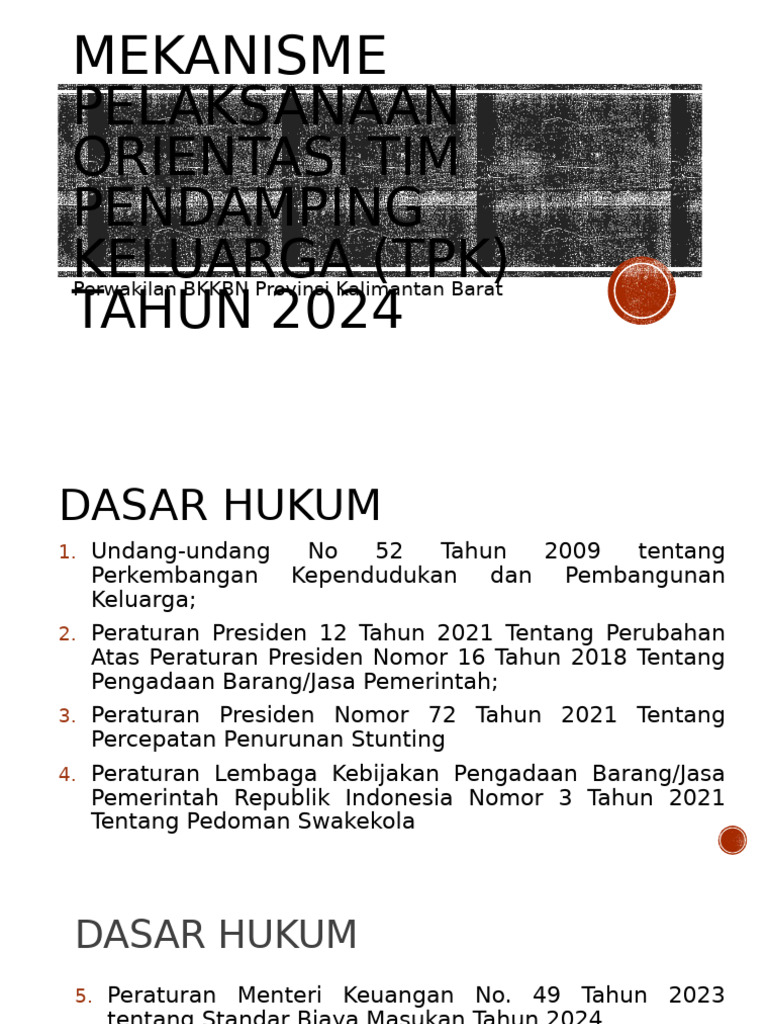 Mekanisme Pelaksanaan Orientasi TPK | PDF