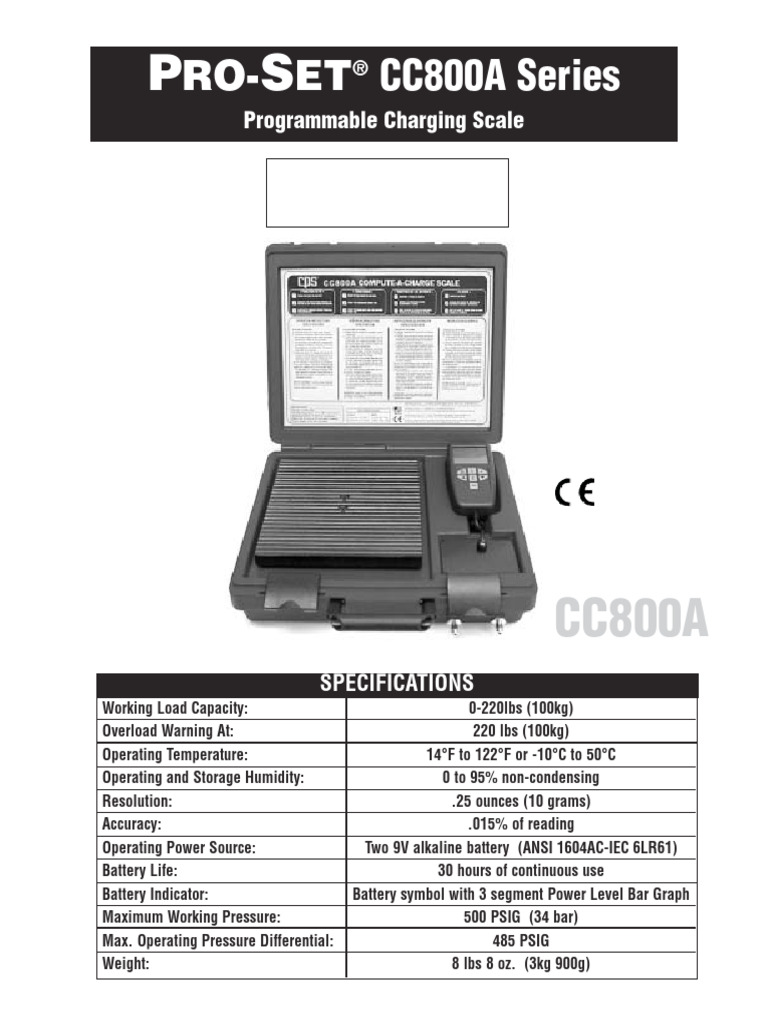 Manual CPS Mod. CC800A Bascula de Carga Programable | PDF