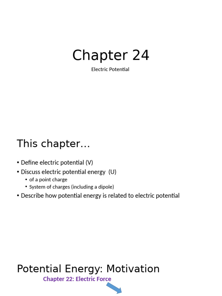 Electric Potential | PDF