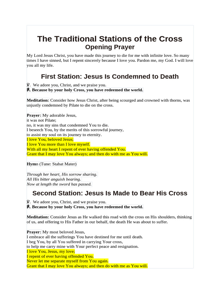 The Traditional Stations of The Cross | PDF