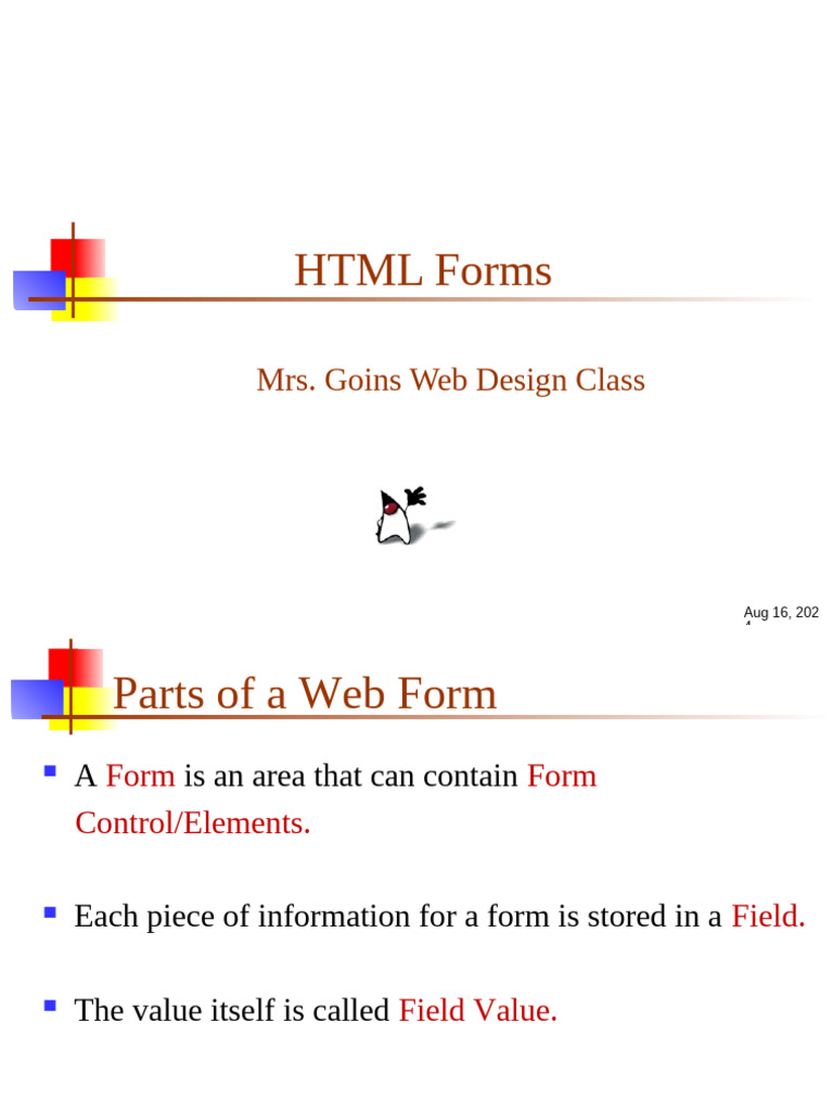 HTML Forms | PDF HTML Forms | PDF