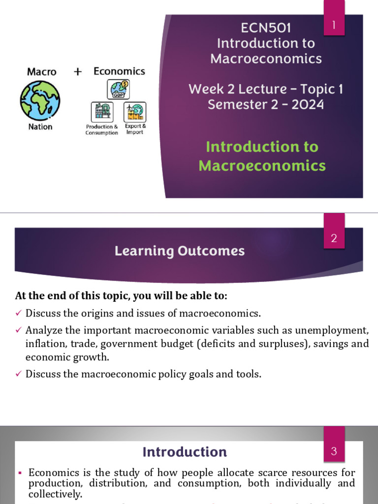 Lecture Topic 1 - Week 2 | PDF