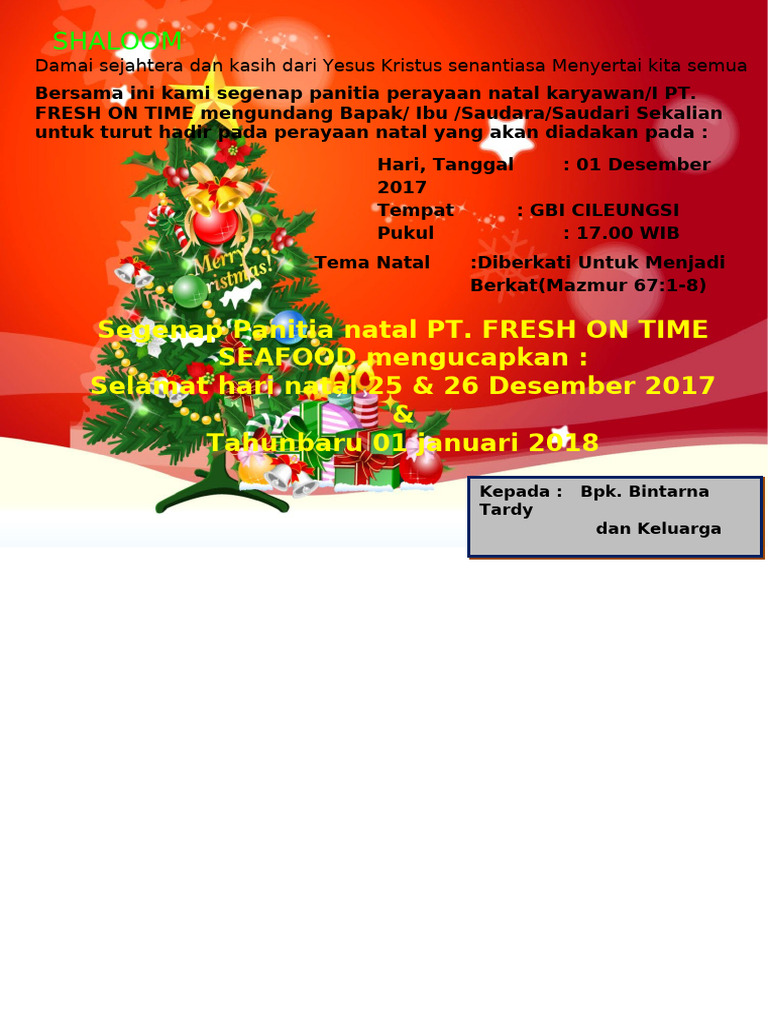 UNDANGAN NATAL | PDF