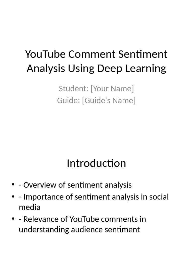 Youtube Comment Sentiment Analysis Pdf 