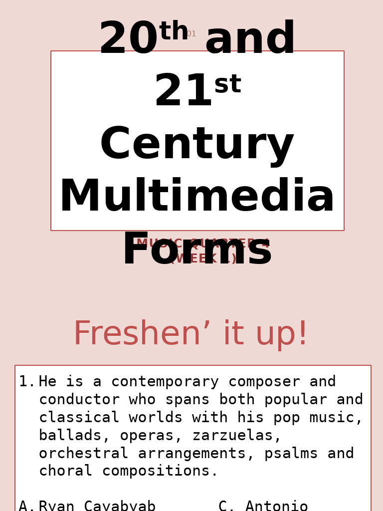 Music Quarter 4 Multi Media Forms | PDF