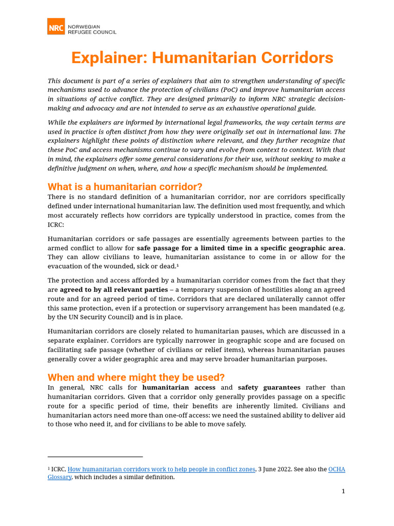 NRC Corridors Explainer | PDF