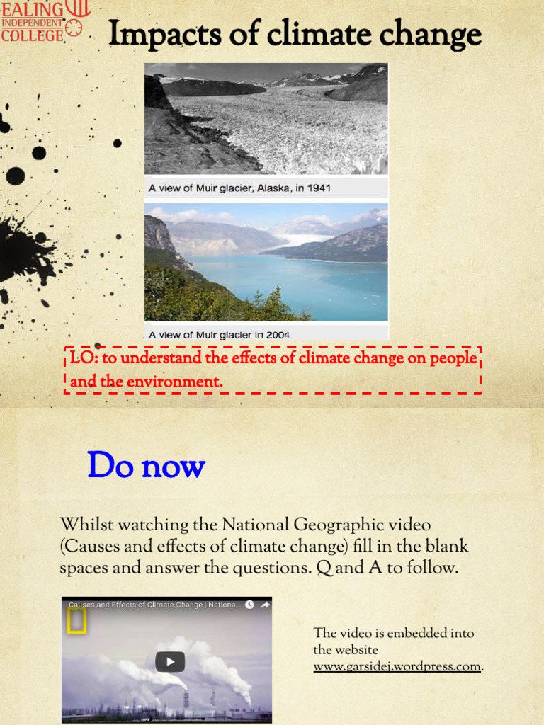 Year 10 Climate Change - Effects - PPTX | PDF
