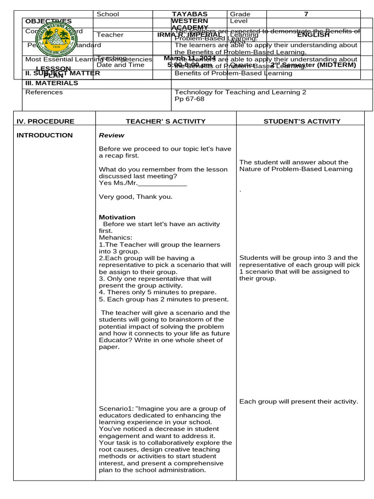 DLP - Imperial, Irma | PDF
