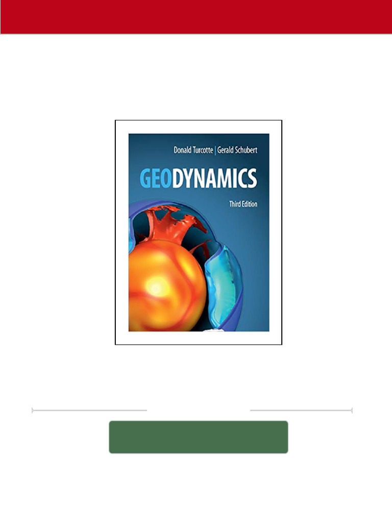 (Ebook PDF) Geodynamics 3Rd Edition by Donald Turcotte: For Dowload ...