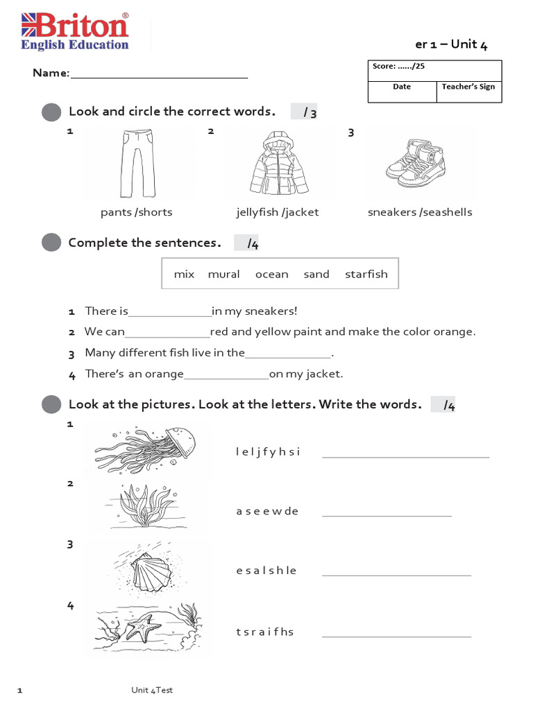 OD1 - Test Unit 4 | PDF