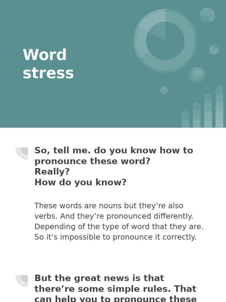 Script Word Stress | PDF
