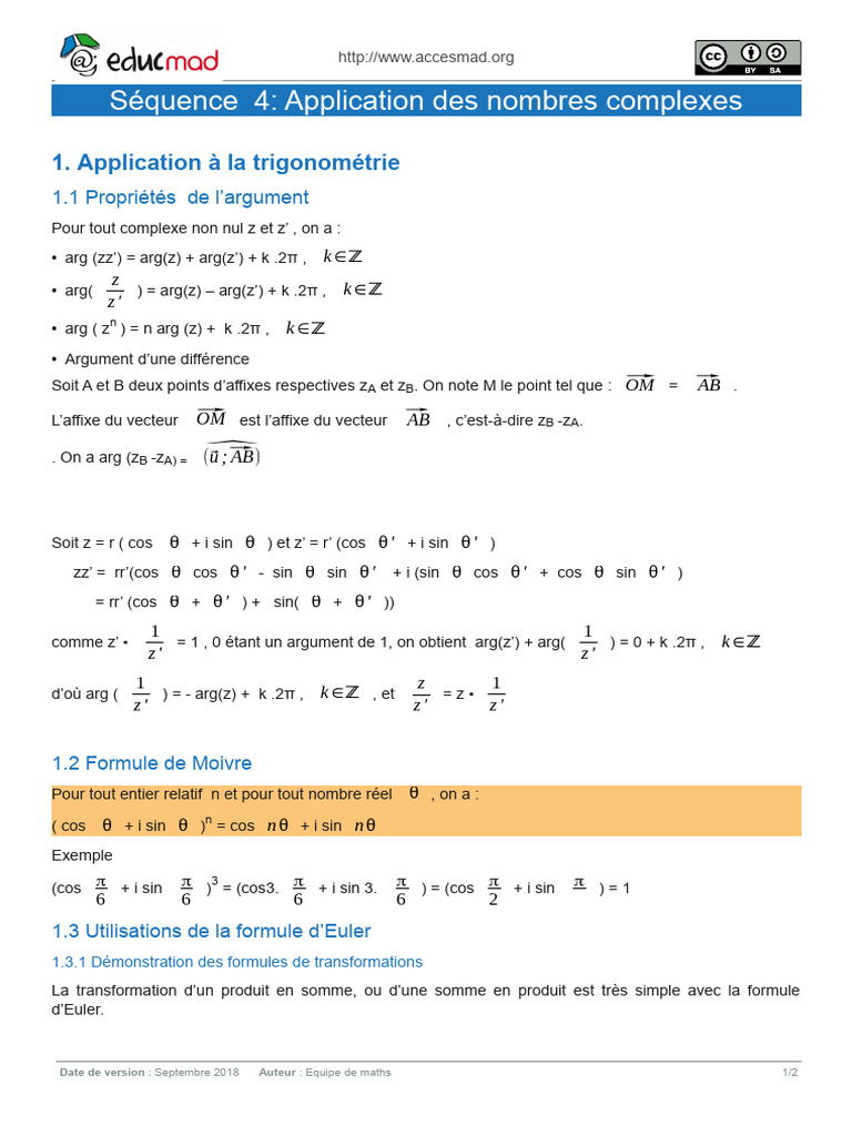 Séquence 4 Complexe Finale | PDF