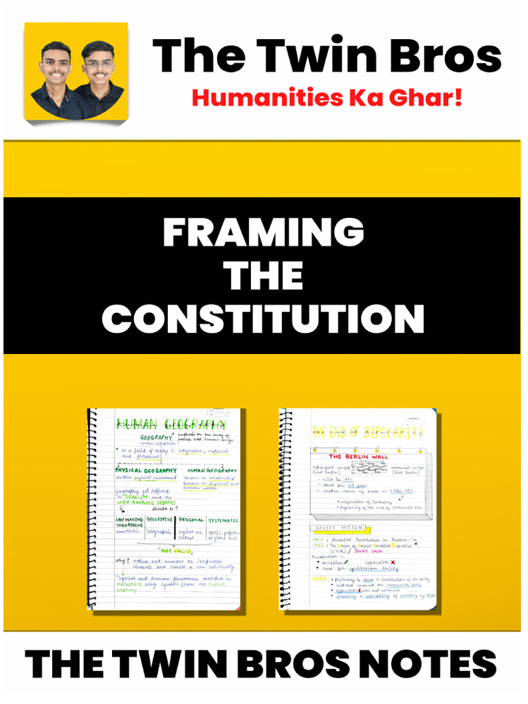 Framing the Constitution Notes by the Twin Bros | PDF