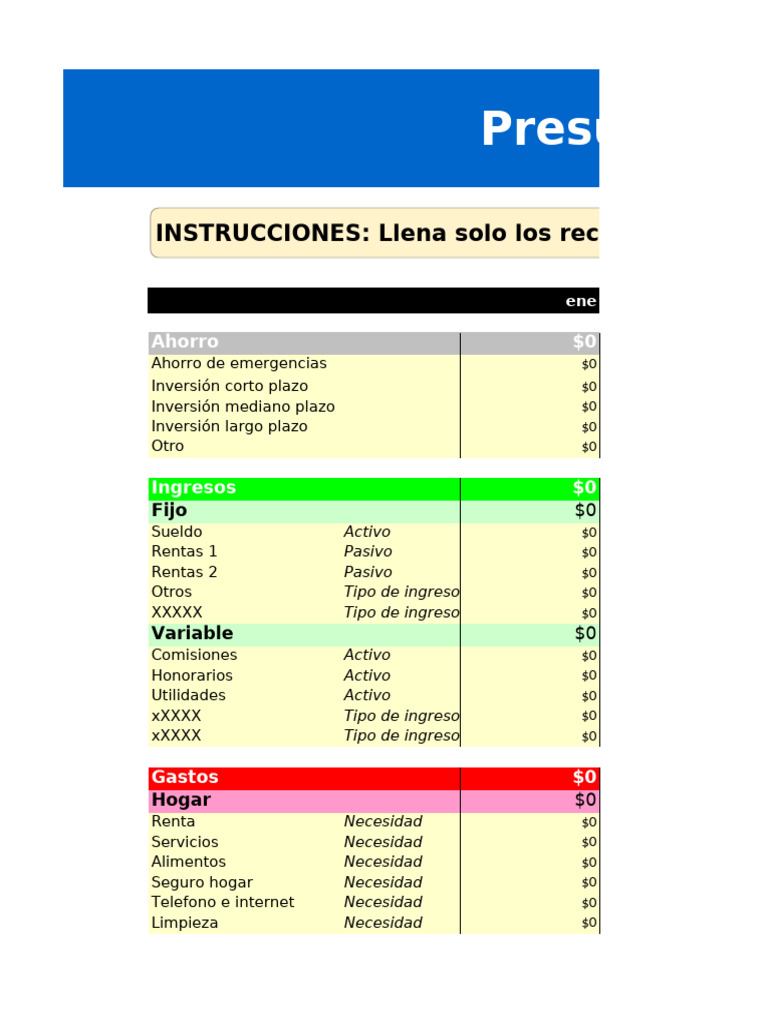 Presupuesto Anual Moris Dieck | PDF
