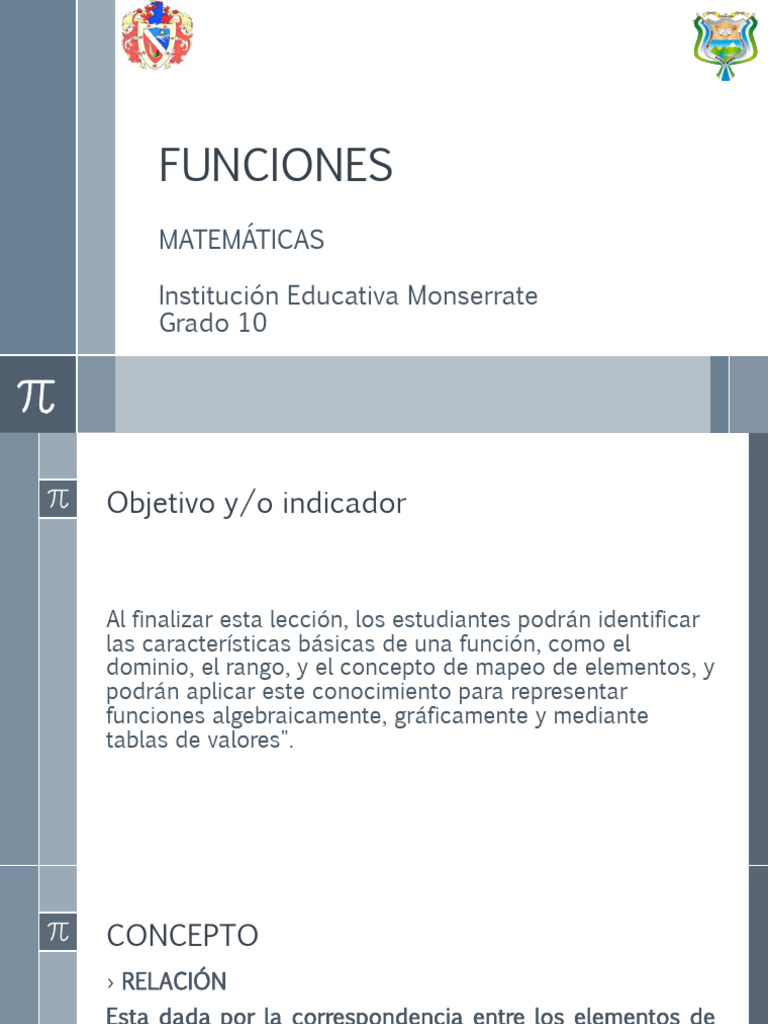 Funciones Introducciòn Grado Decimo | PDF | Función (Matemáticas) | Funciones y mapeos