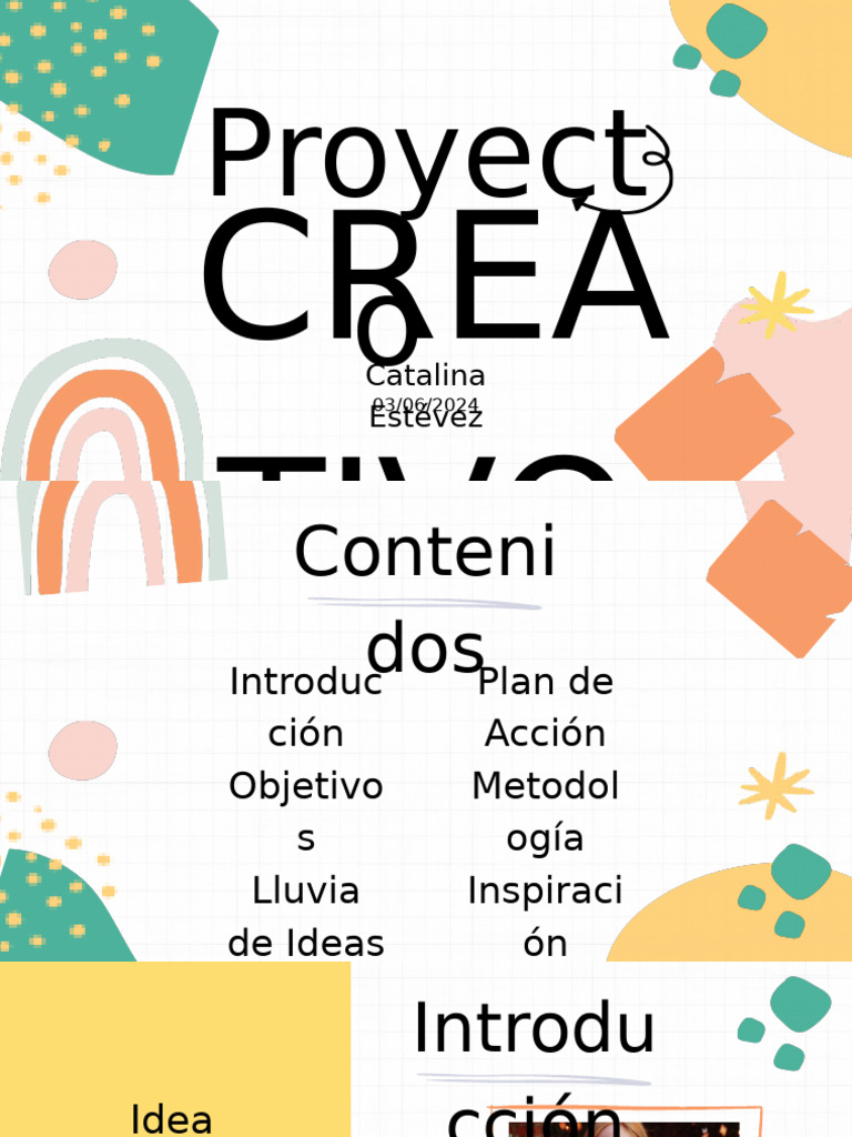 Presentacion Proyecto Creativo Organico Multicolor Pastel | PDF