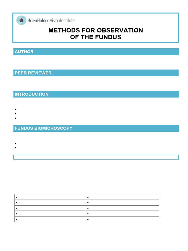 03 Fundus Methods | PDF