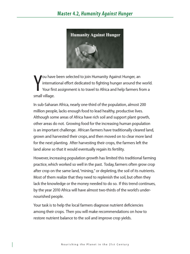 Humanity Against Hunger | PDF