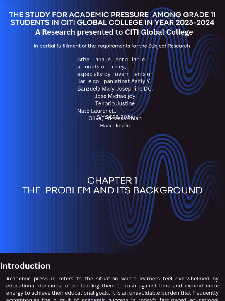 Research Presentation Chapter 1-3 | PDF | Stress (Biology) | Career ...