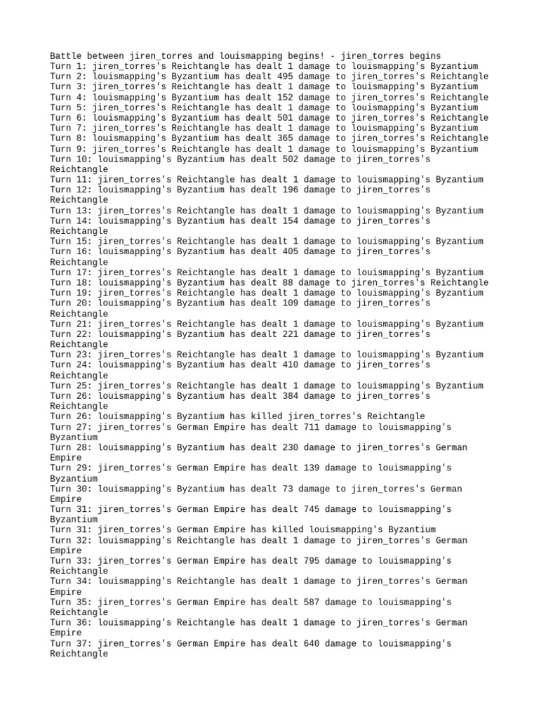 Battle Log | PDF
