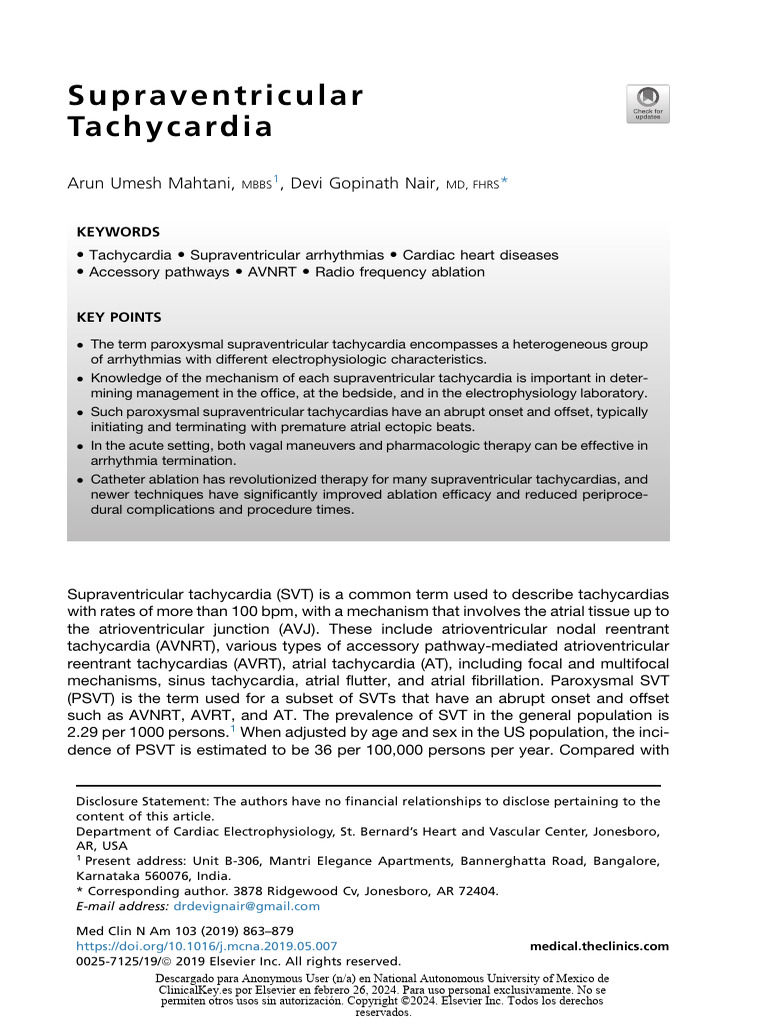 08 Supraventricular Tachycardia | PDF