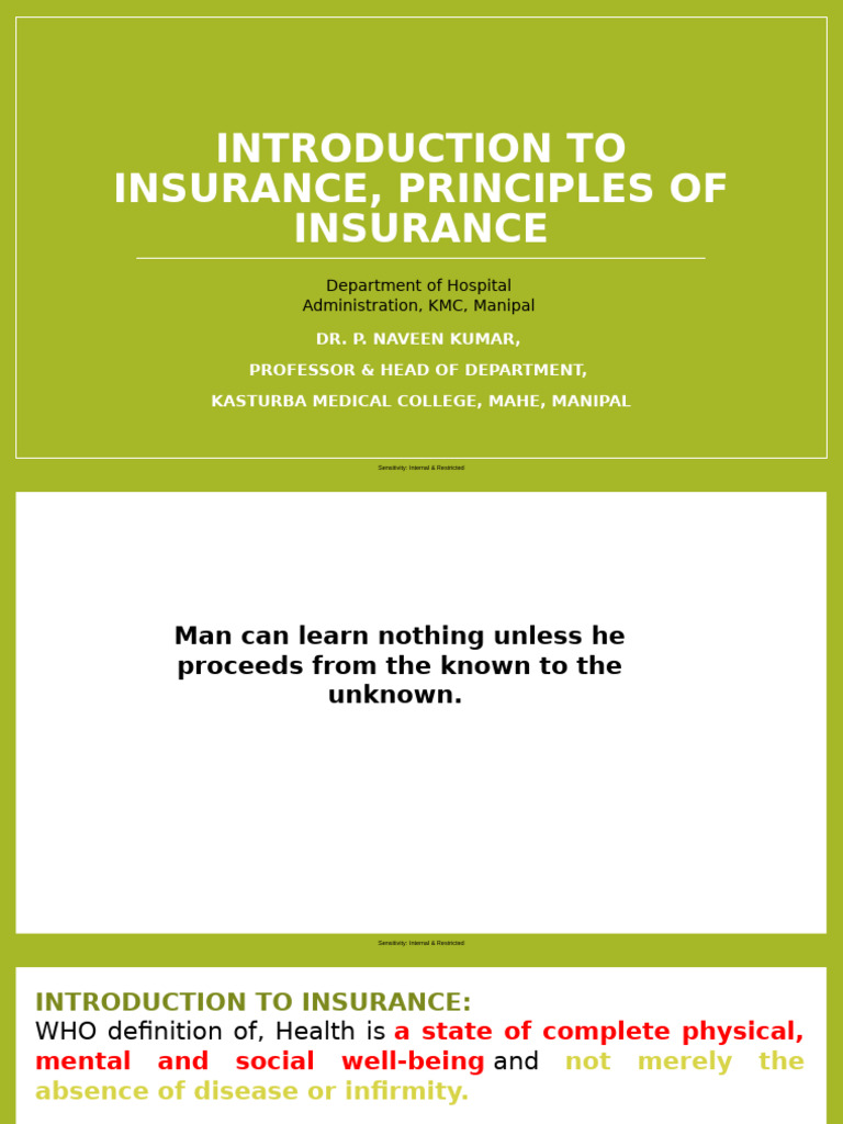 Class 1 - Life Insurance PPT | PDF